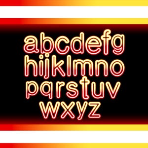 Neon Letters PNG SVG Clipart Bundle, Neon Alphabet, Neon Font Svg, Neon ...