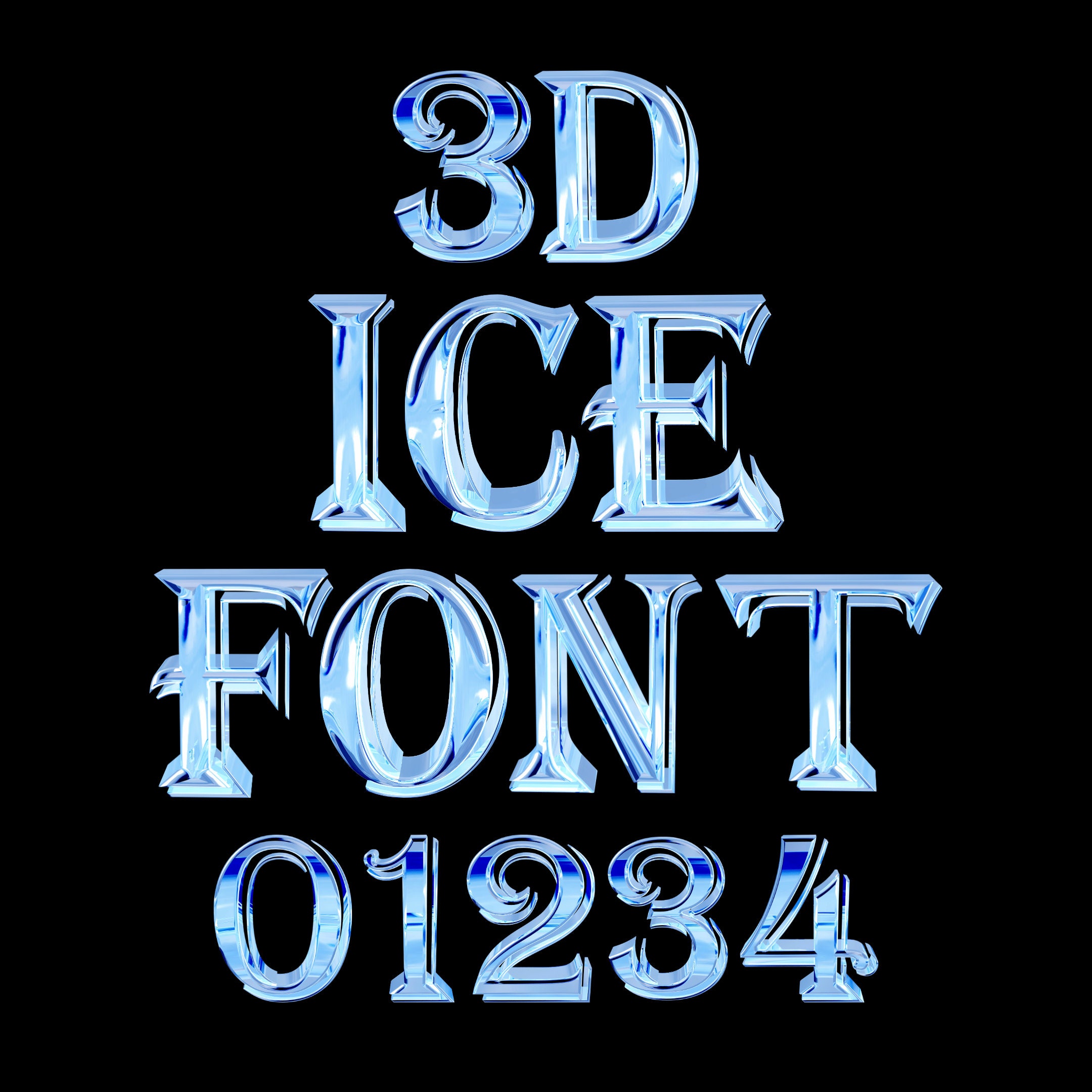 3d Ice Letters Png Svg Bundle Ice Font Ice Alphabet Winter Font Winter Letters Winter