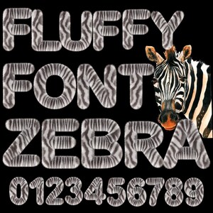 3D Furry Letters Clipart PNG SVG Bundle, Furry Zebra Font, Fluffy ...