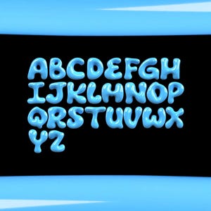 3D Bubbly Letters Clipart Bundle: PNG SVG Alphabet, Numbers - Etsy