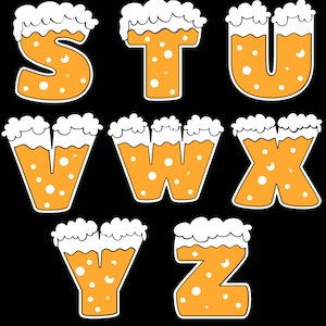 Beer Font Clipart PNG SVG Bundle, Beer Alphabet, Beer Letters, Monogram ...