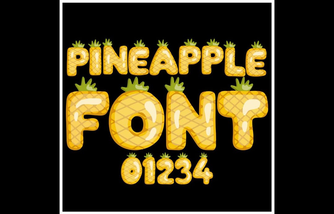 Pineapple Letters Clipart PNG SVG Bundle, Pineapple Font, Pineapple Alphabet, Fruit Font ...