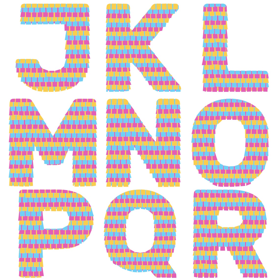 Pinata Font Clipart PNG SVG Bundle, Pinata Alphabet, Pinata Letters ...