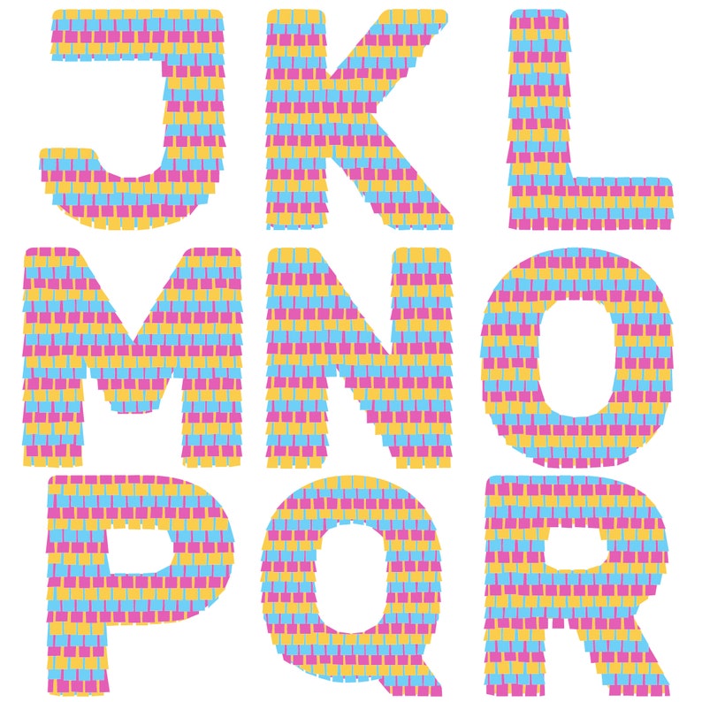 Pinata Font Clipart PNG SVG Bundle, Pinata Alphabet, Pinata Letters ...