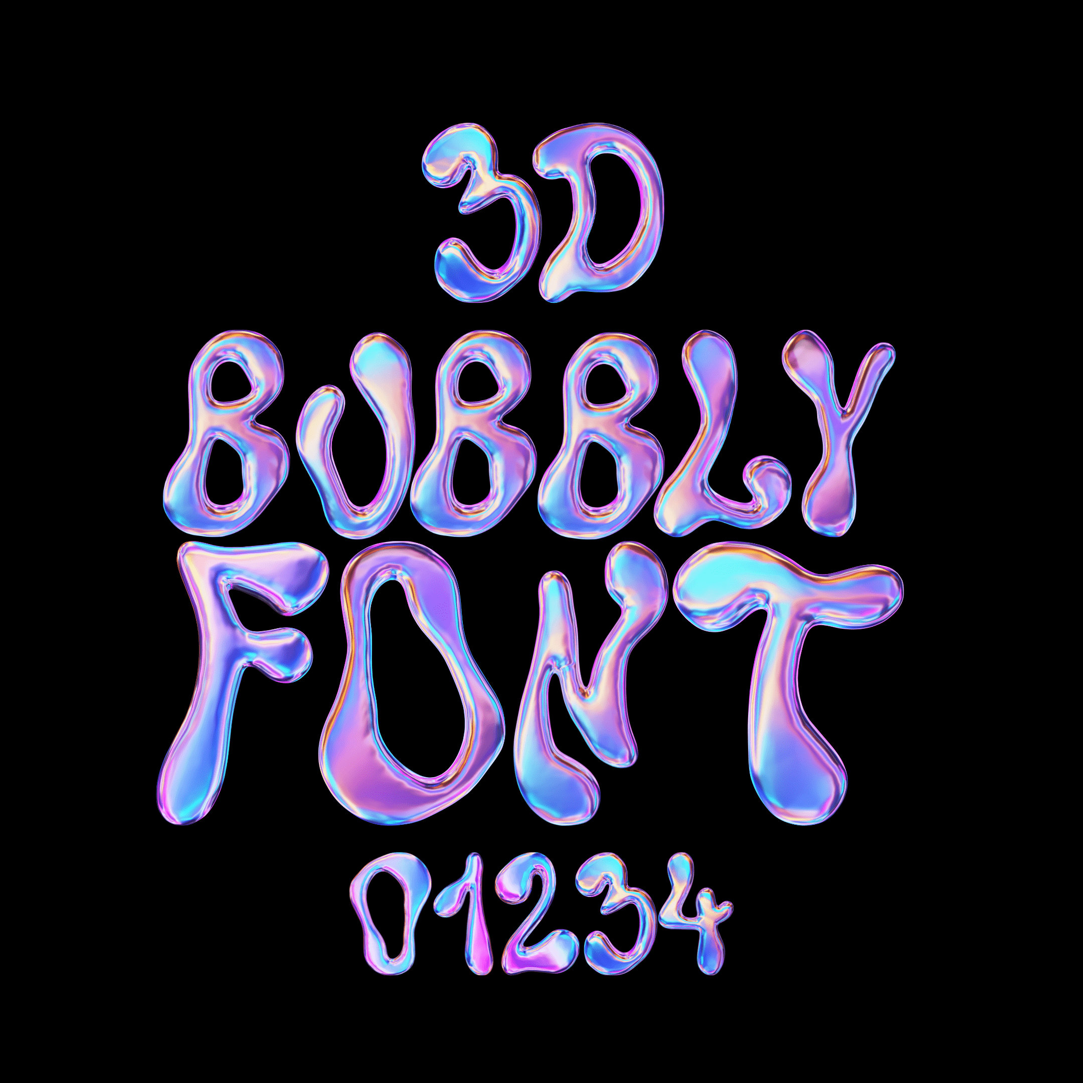 3D Bubbly Font Clipart PNG SVG Bundle, Bubbly Letters, Bubbly Alphabet ...
