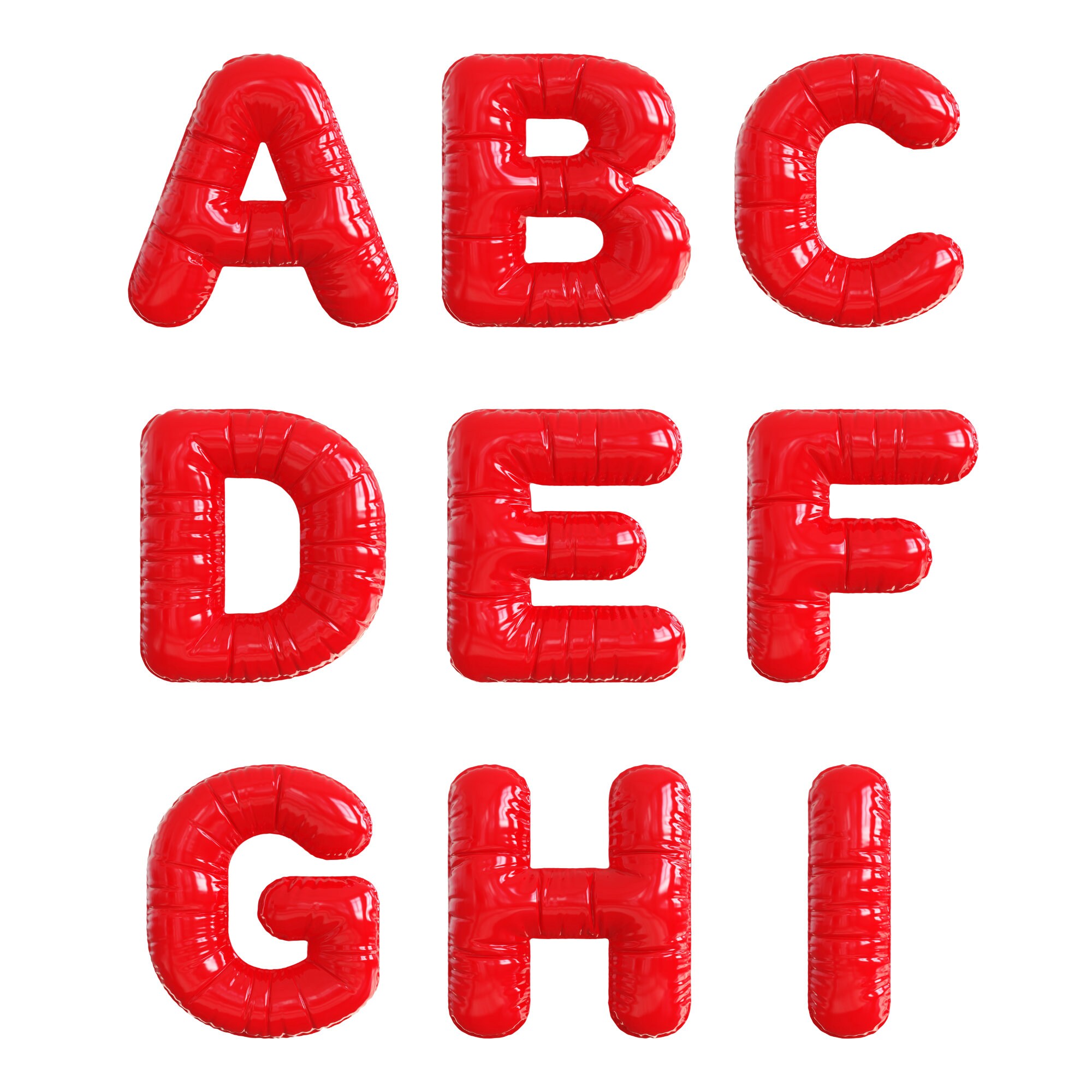 3D Balloon Letters Clipart PNG SVG Bundle, Bubbly Font, Bubbly Alphabet ...