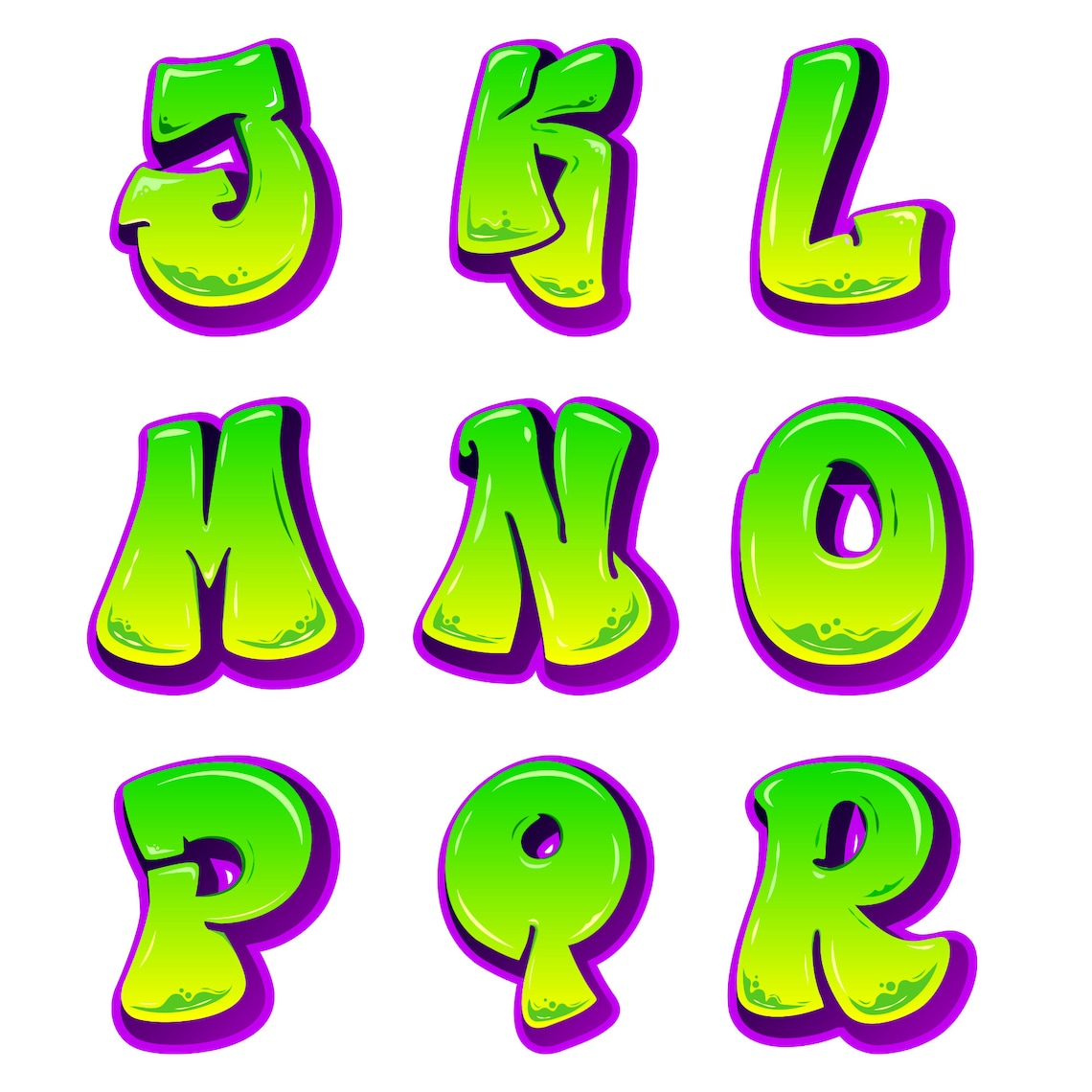 3D Graffiti Letters Clipart PNG SVG Bundle, Graffiti Font, Graffiti ...