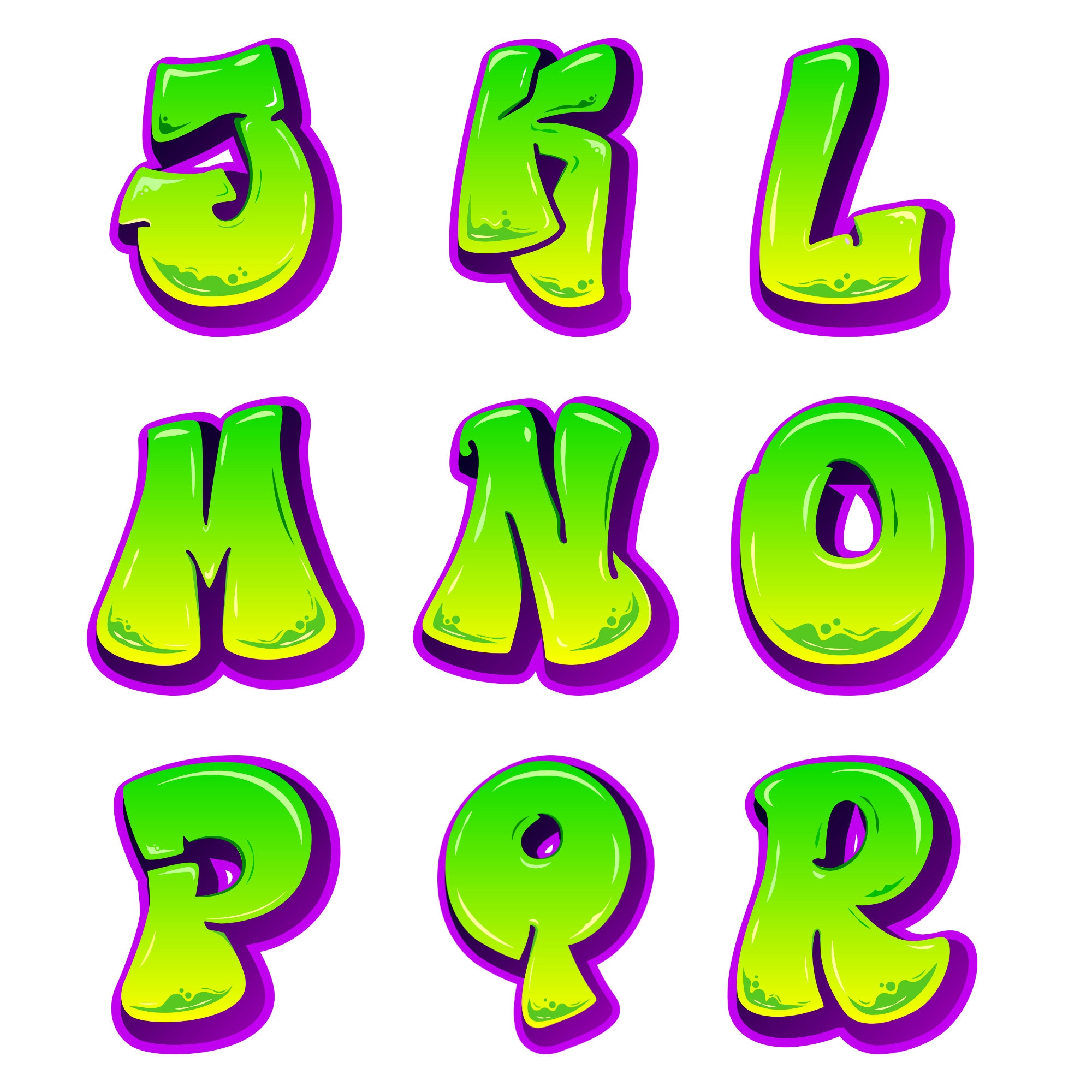 3D Graffiti Letters Clipart PNG SVG Bundle, Graffiti Font, Graffiti ...