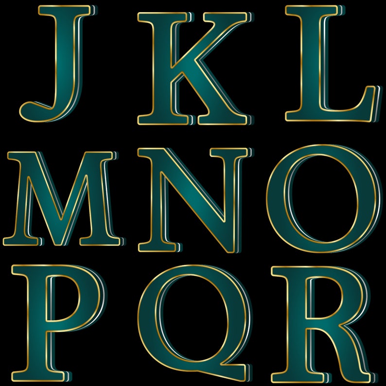 3D Elegant Font Clipart PNG SVG Bundle, Elegant Letters, Elegant ...