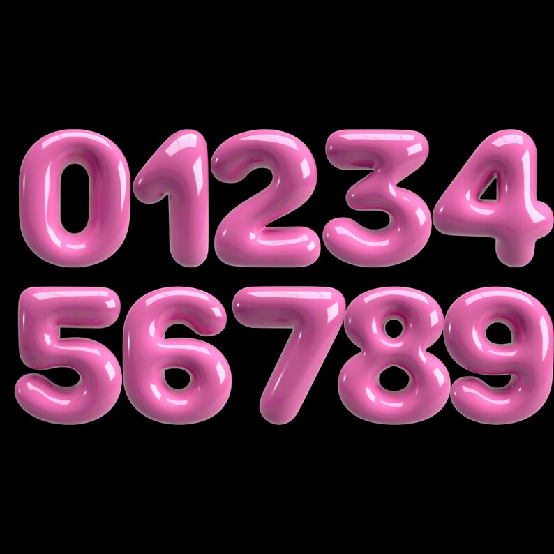 3D Bubbly Pink Letters Clipart PNG SVG Bundle, Bubbly Font, Bubbly ...