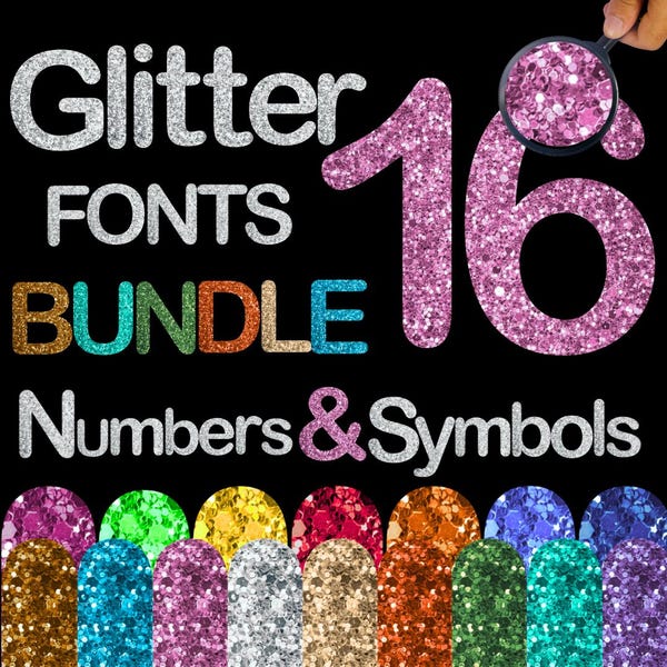 Glitter Letters - Etsy