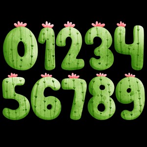 Cartoon Cactus Letters Clipart PNG SVG Bundle, Cartoon Font, Cartoon ...
