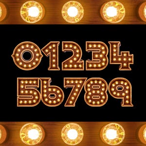 3D Marquee Light Font Clipart: Retro Alphabet PNG SVG Bundle - Etsy