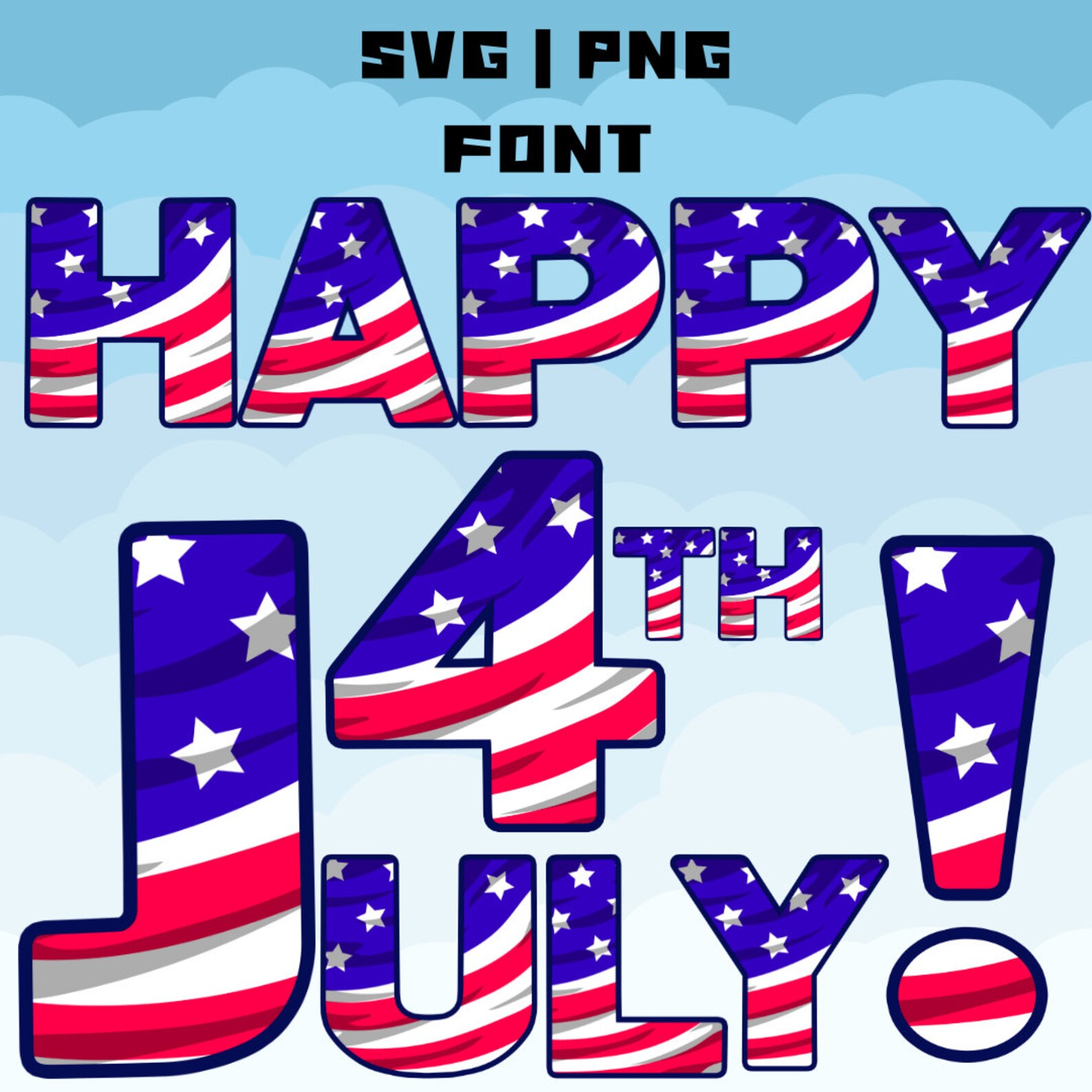 American Flag Font Numbers Clipart PNG SVG Bundle, American Letters ...