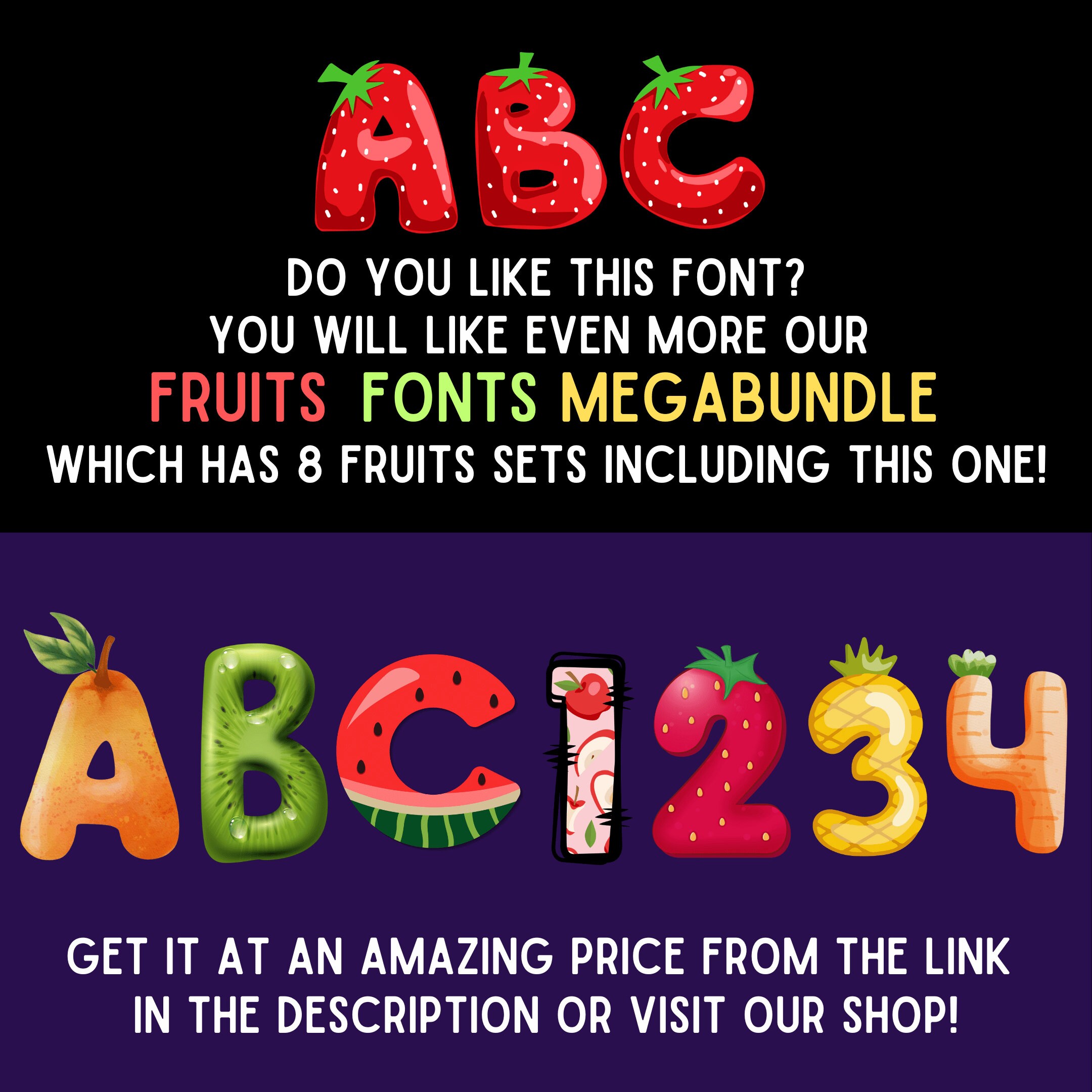 Strawberry Letters PNG SVG Clipart Bundle, Strawberry Alphabet ...