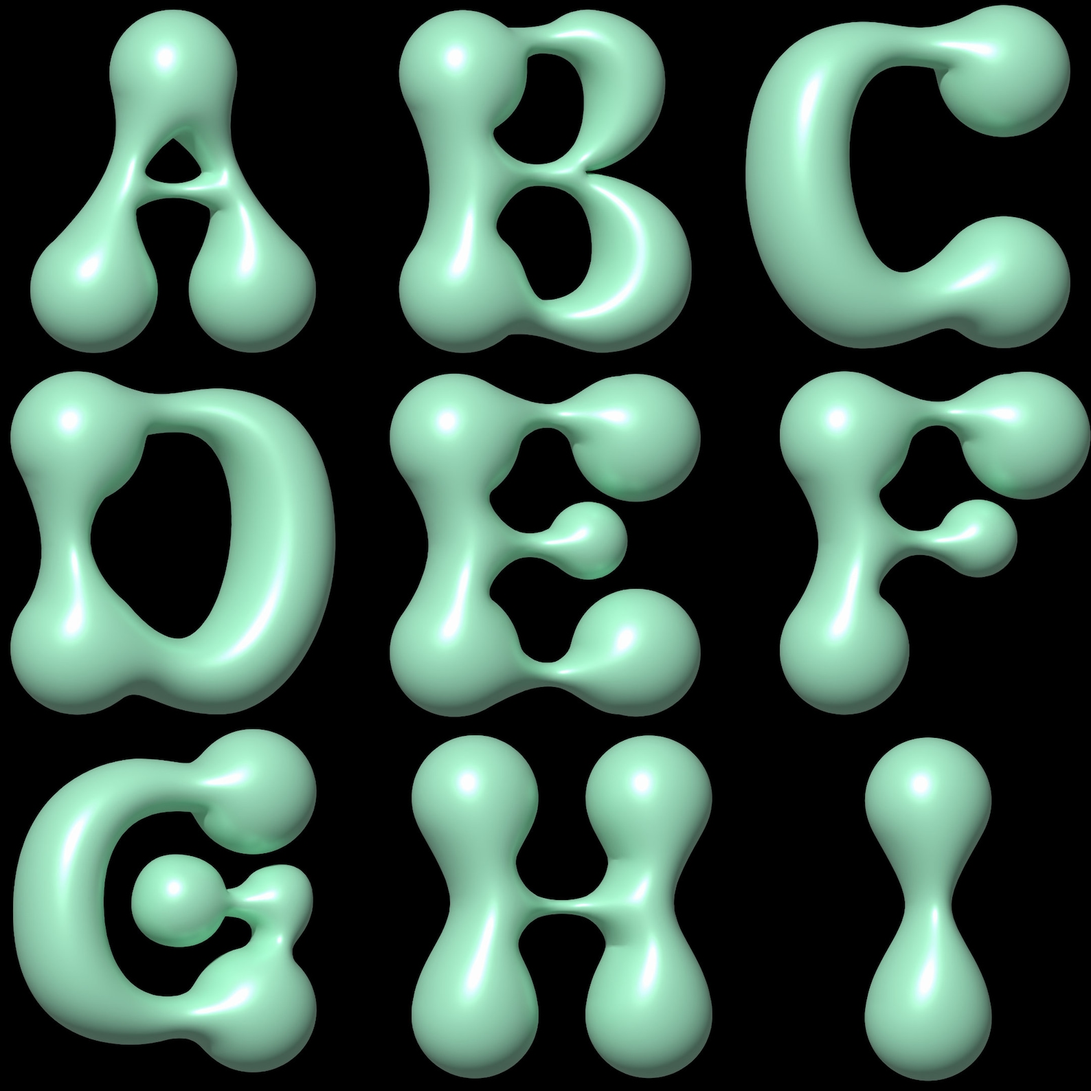 3D Bubbly Letters Clipart PNG SVG Bundle, Bubbly Font, Bubbly Alphabet ...
