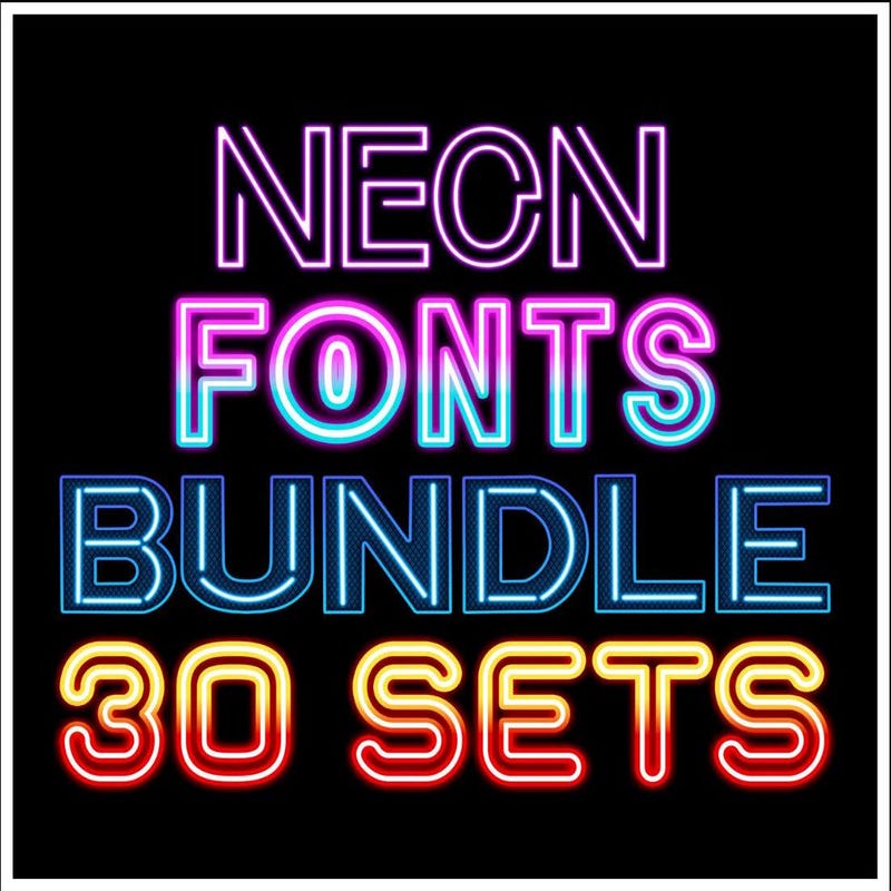 Neon Letters - Etsy