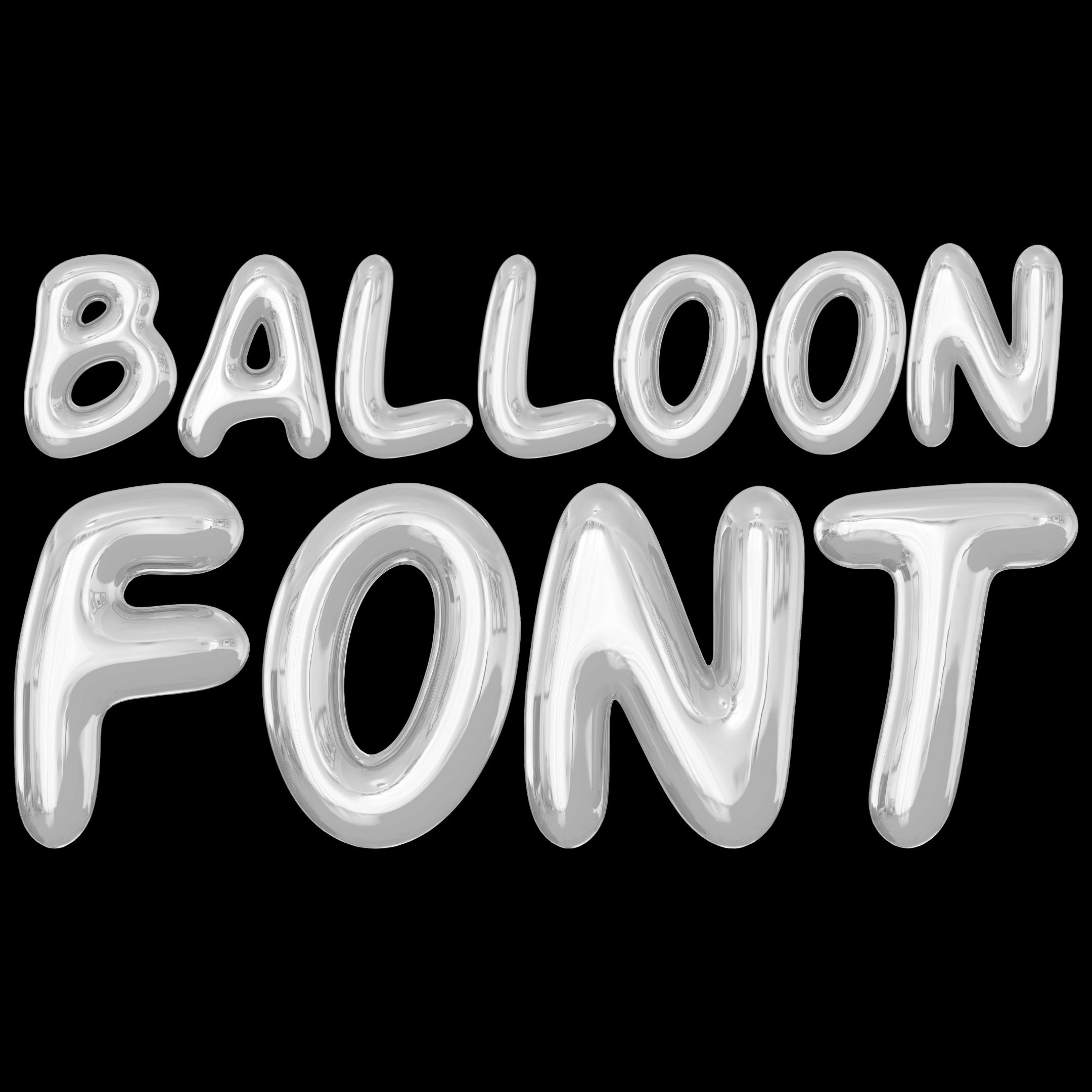 3D Balloon Letters Clipart PNG SVG Bundle, Bubbly Font, Bubbly Alphabet ...