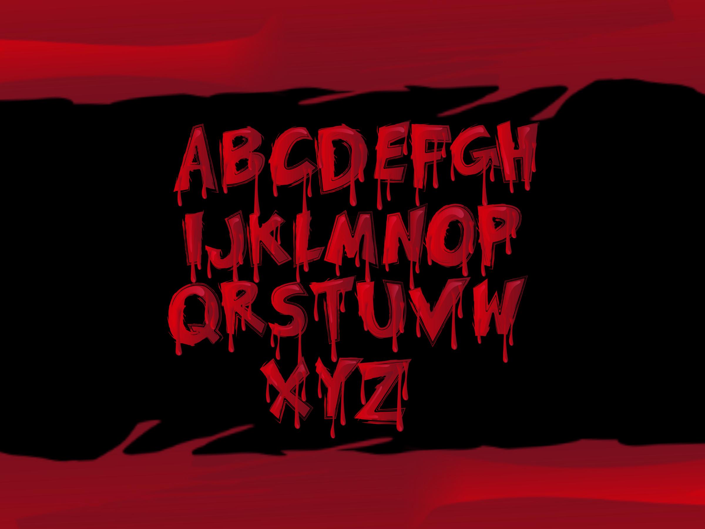Bloody Font Clipart: Dripping Horror Alphabet (PNG, SVG) - Etsy