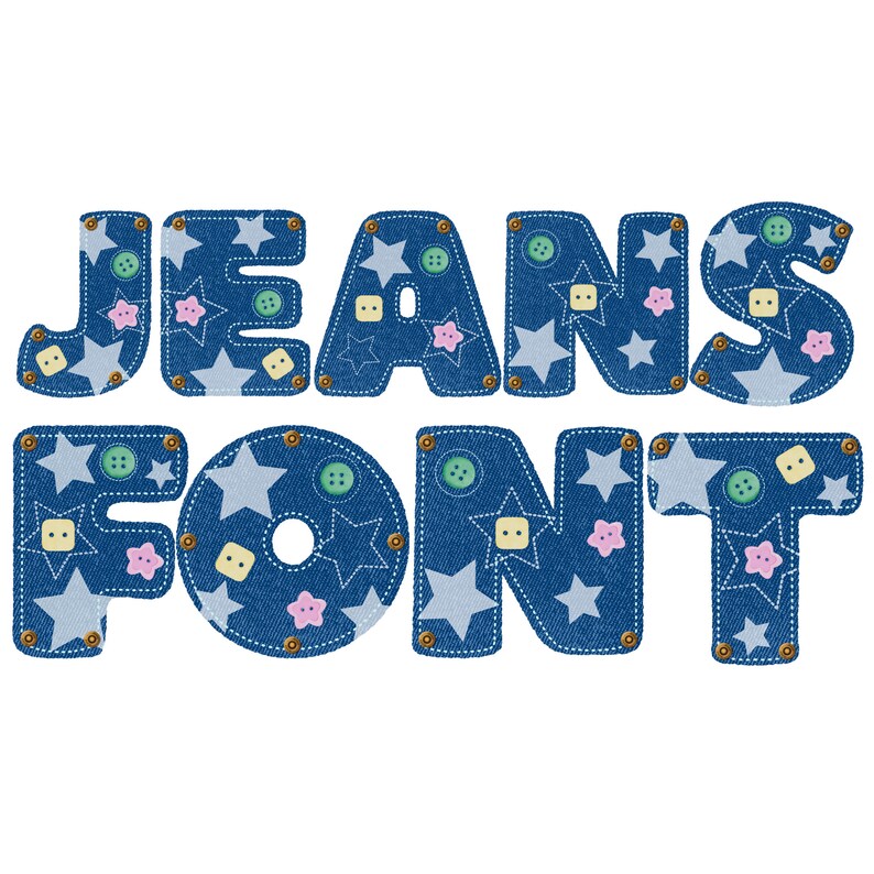 Jeans Watercolor Letters Clipart PNG SVG Bundle, Jeans Font, Jeans ...