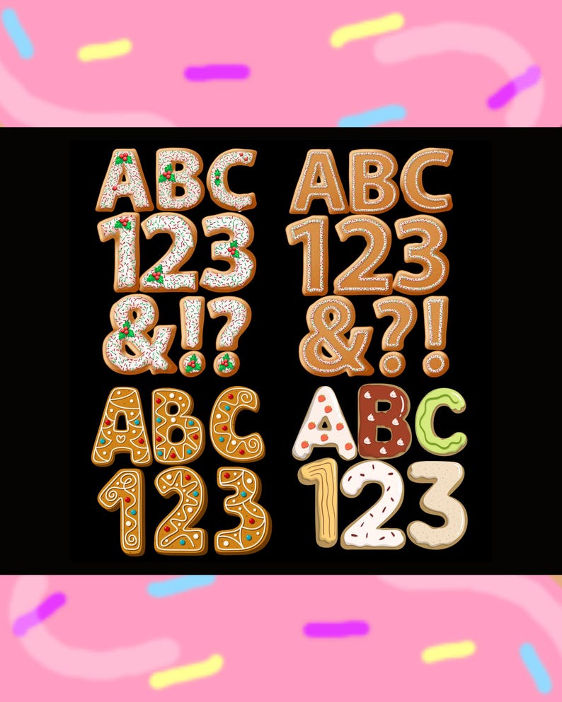 Sweets Font Bundle: 30 PNG SVG Candy Fonts - Etsy