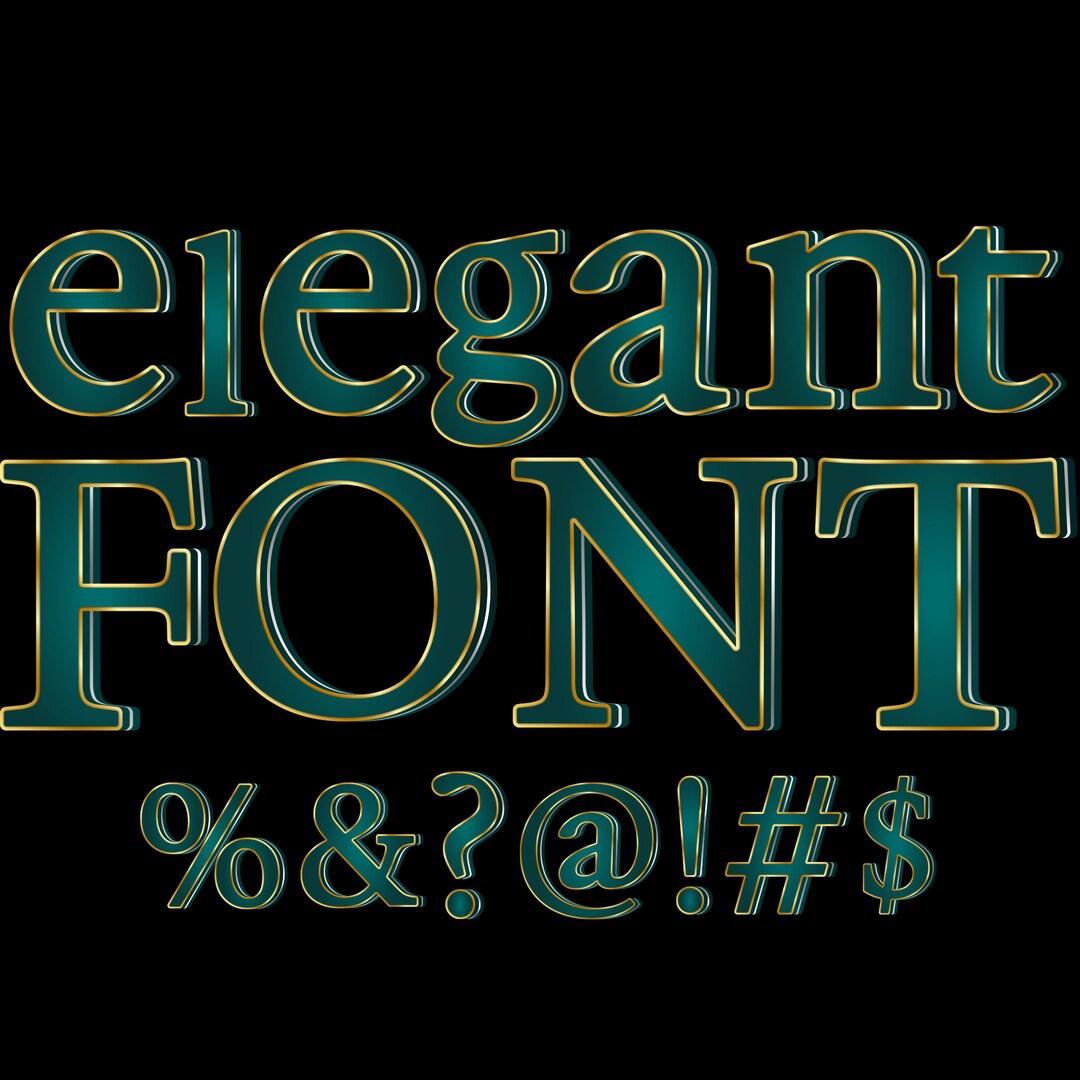 3D Elegant Font Clipart PNG SVG Bundle, Elegant Letters, Elegant ...