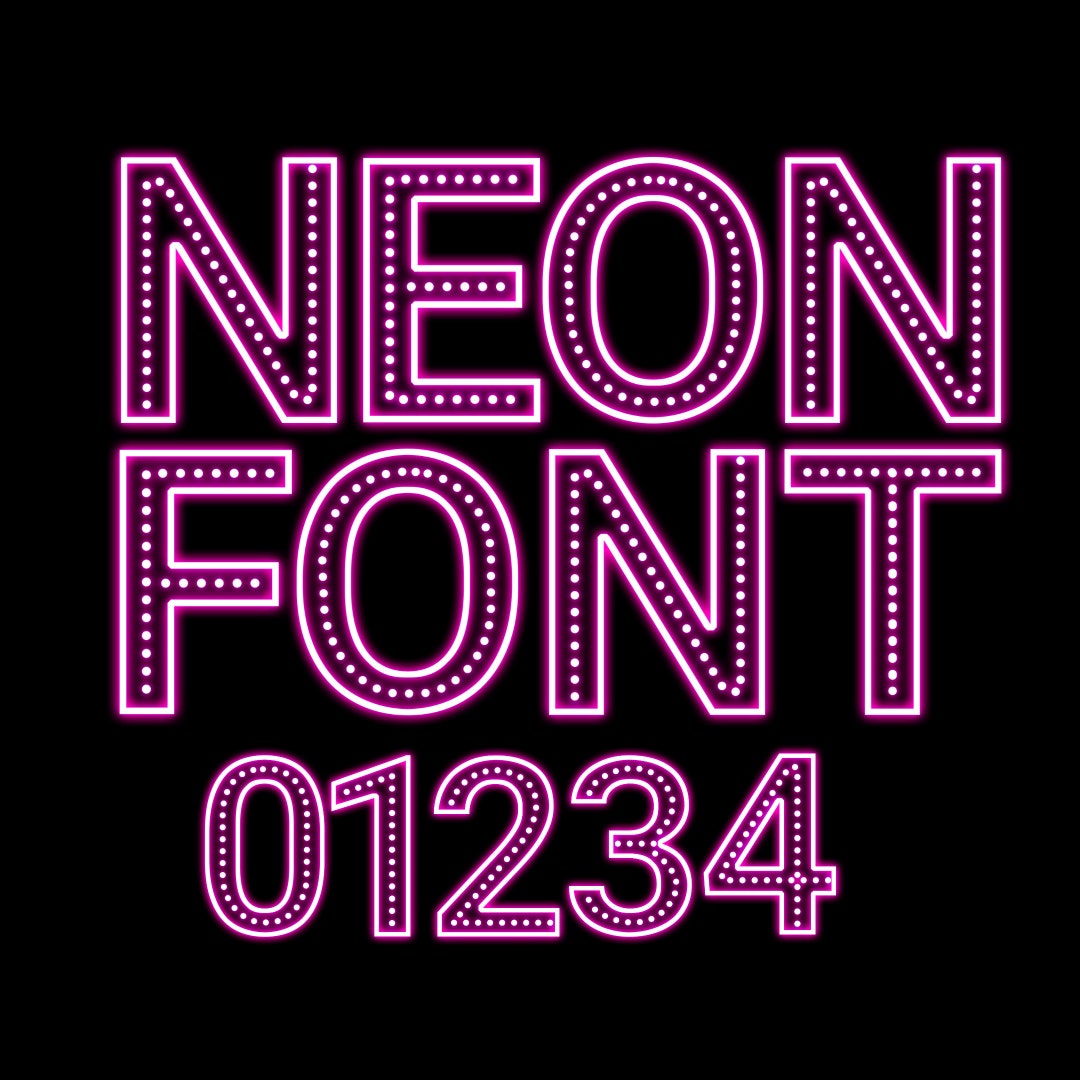 Pink Neon Letters PNG SVG Clipart Bundle, Neon Alphabet, Neon Font Svg ...