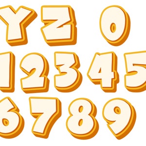 3D Comic Letters Clipart PNG SVG Bundle, Comic Font, Comic Alphabet, 3D ...