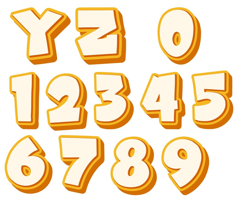 3D Comic Letters Clipart PNG SVG Bundle, Comic Font, Comic Alphabet, 3D ...