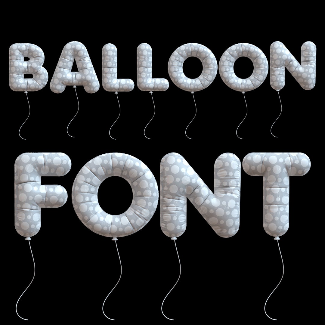 3D Balloon Letters Clipart PNG SVG Bundle, Bubbly Font, Bubbly Alphabet ...