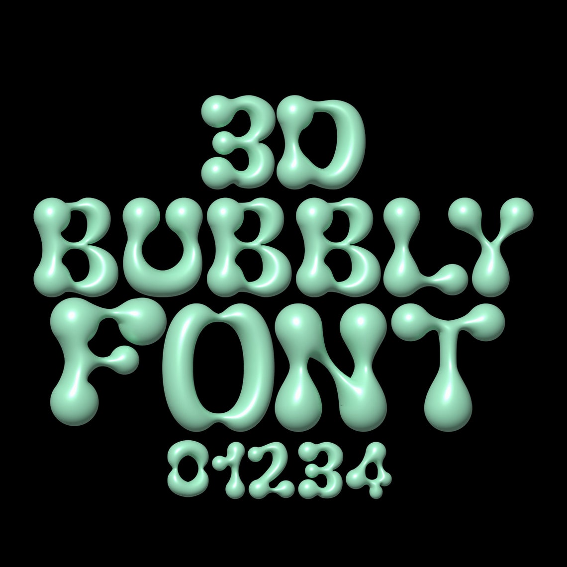 3D Bubbly Letters Clipart PNG SVG Bundle, Bubbly Font, Bubbly Alphabet ...