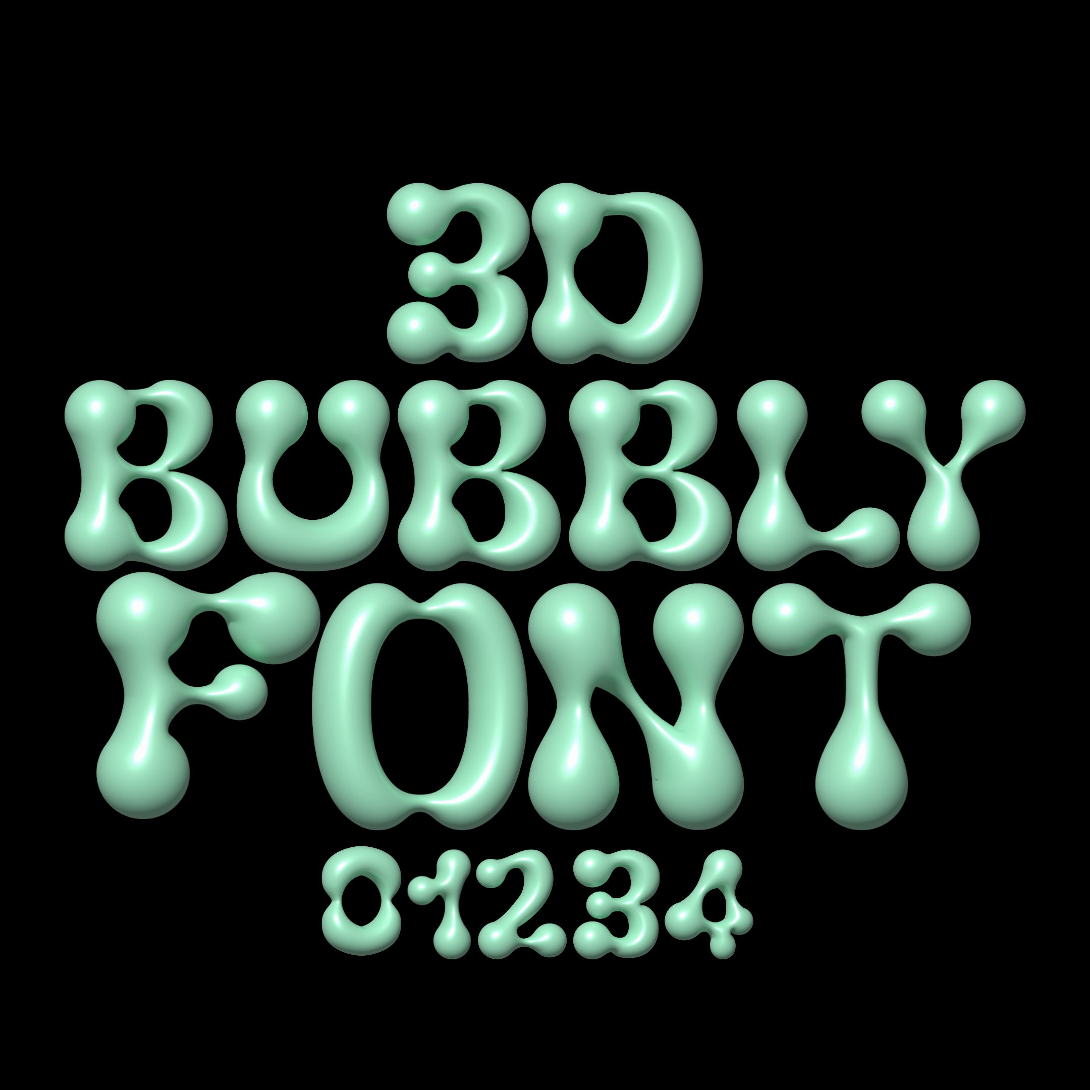 3D Bubbly Letters Clipart PNG SVG Bundle, Bubbly Font, Bubbly Alphabet ...