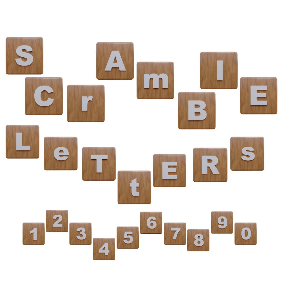 Scramble Letters Clipart PNG SVG Bundle, Scramble Font, Scramble ...
