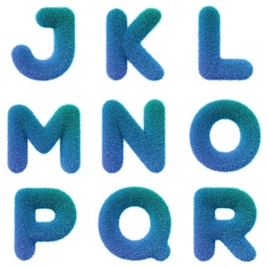 3D Furry Letters Clipart PNG SVG Bundle, Furry Font, Fluffy Alphabet ...