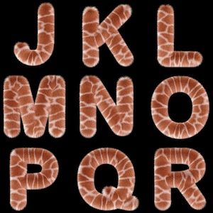 3D Furry Letters Clipart PNG SVG Bundle, Furry Font, Fluffy Alphabet ...