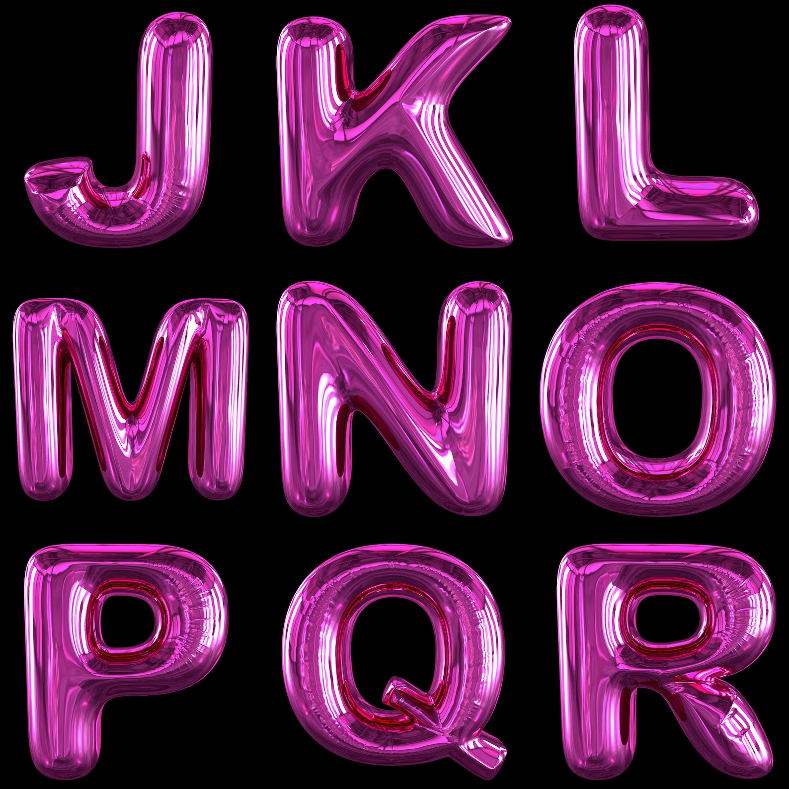 3D Balloon Letters Clipart PNG SVG Bundle, Bubbly Font, Bubbly Alphabet ...