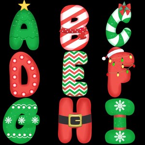 3D Christmas Font Clipart PNG SVG Bundle, Xmass Font Svg, Winter ...