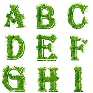 3D Grass Font Clipart PNG SVG Bundle, Grass Letters, Fluffy Alphabet ...