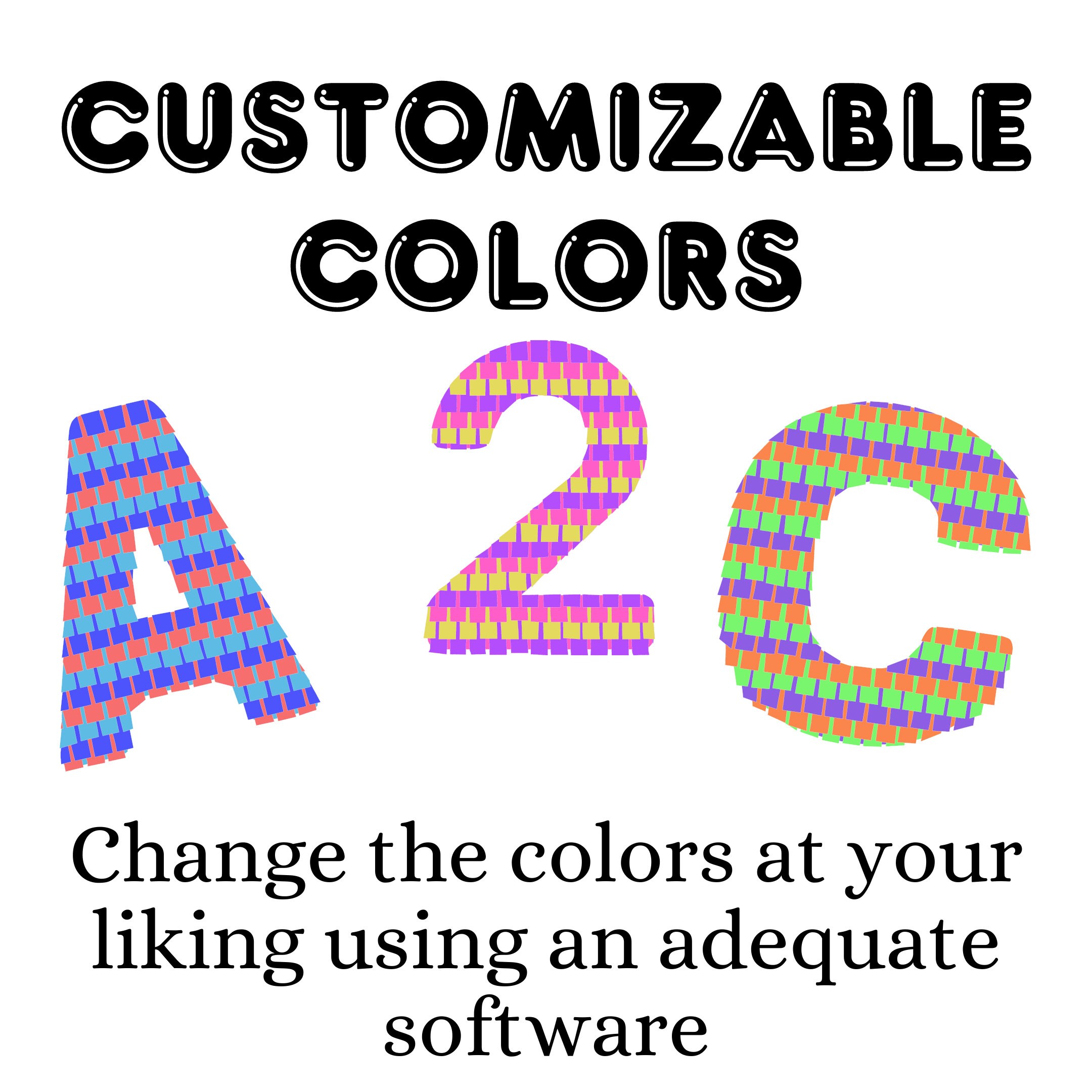 Pinata Font Clipart PNG SVG Bundle, Pinata Alphabet, Pinata Letters ...