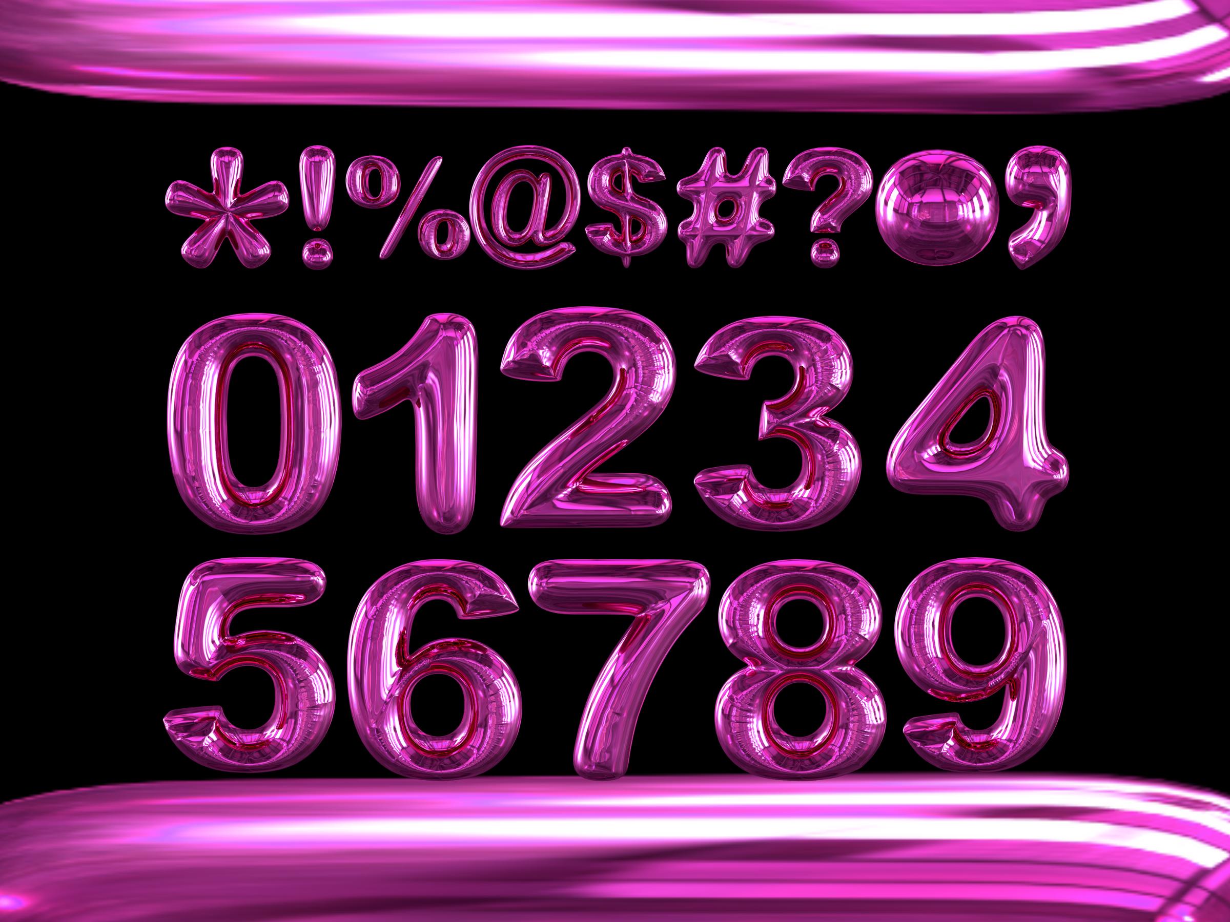 Pink Balloon Letters Clipart: Bubbly Font PNG SVG Bundle - Etsy