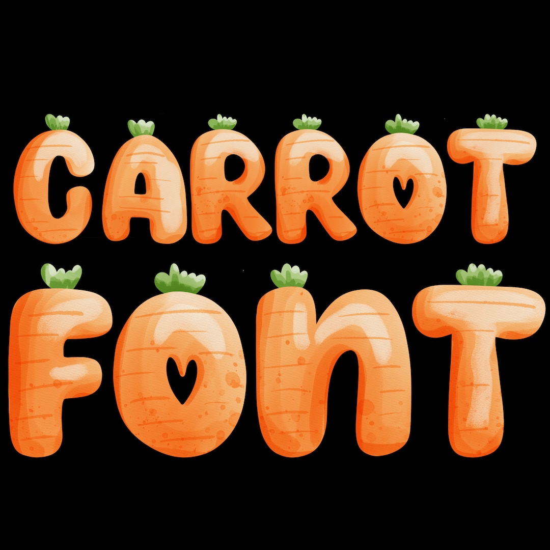 Carrot Letters Clipart PNG SVG Bundle, Carrot Font, Carrot Alphabet ...
