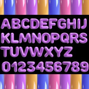 3D Bubbly Bundle Letters Clipart PNG SVG Bundle, Bubbly Pink Font ...