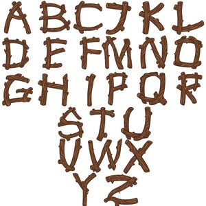 10 Sets Bundle Wooden Font Clipart PNG SVG Bundle, Wood Font Svg, Wood ...