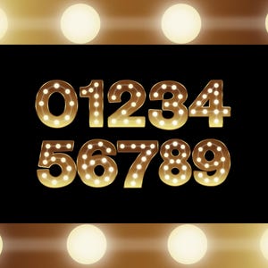 Marquee Light Font Clipart: Retro Alphabet (PNG, SVG) - Etsy