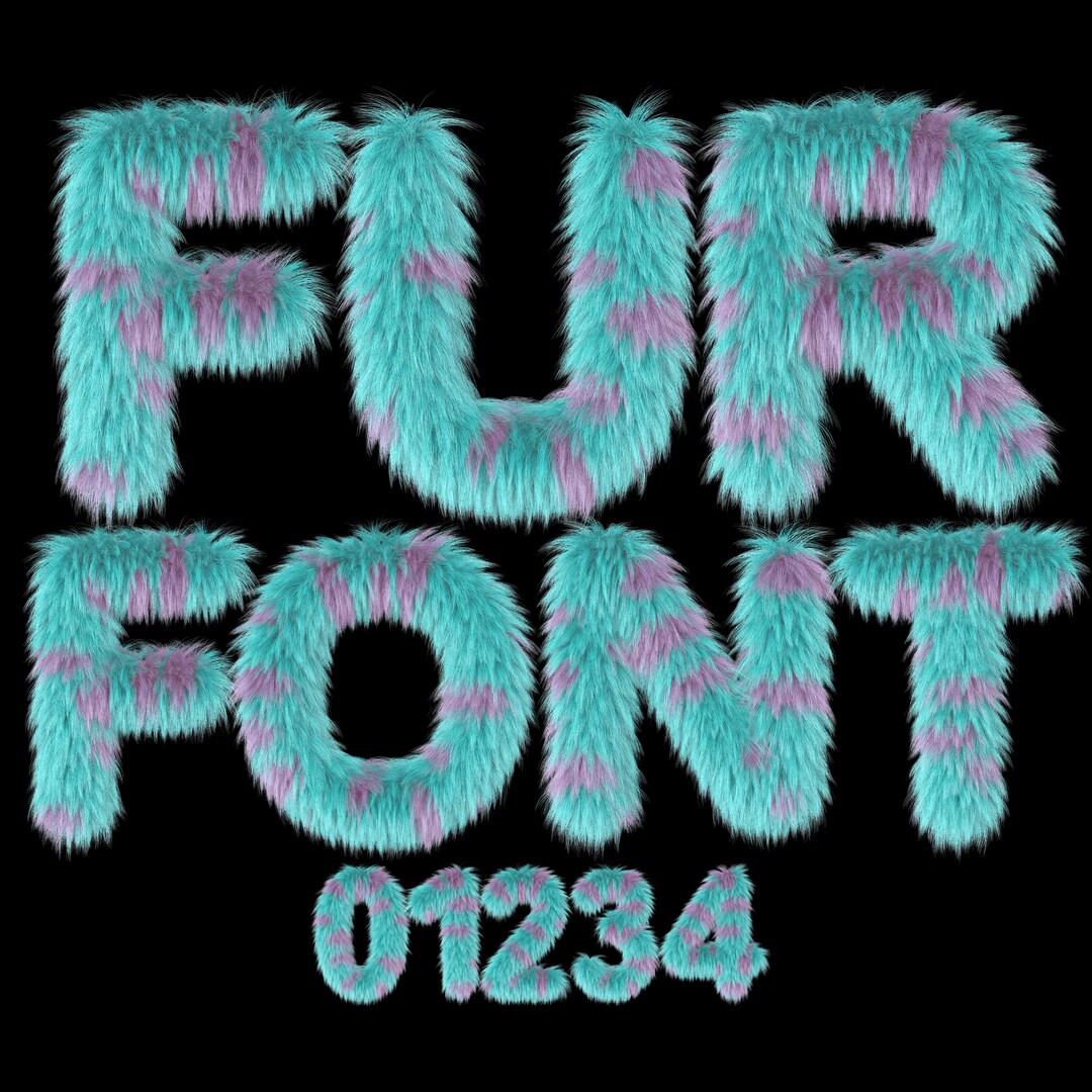 3D Furry Letters Clipart PNG SVG Bundle, Furry Font, Fluffy Alphabet ...