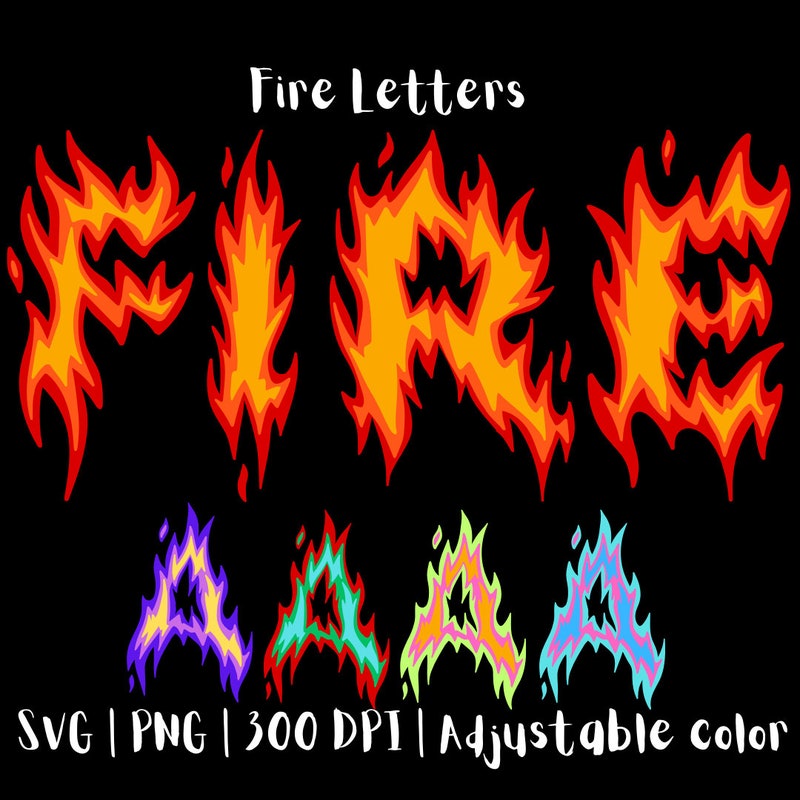 Fire Font Svg - Etsy