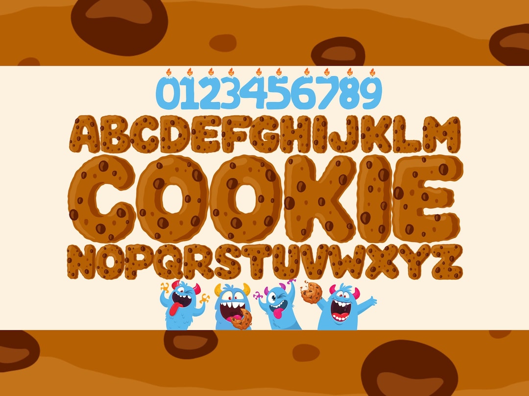 Cookie Font Clipart Bundle: PNG SVG, Biscuit Alphabet - Etsy