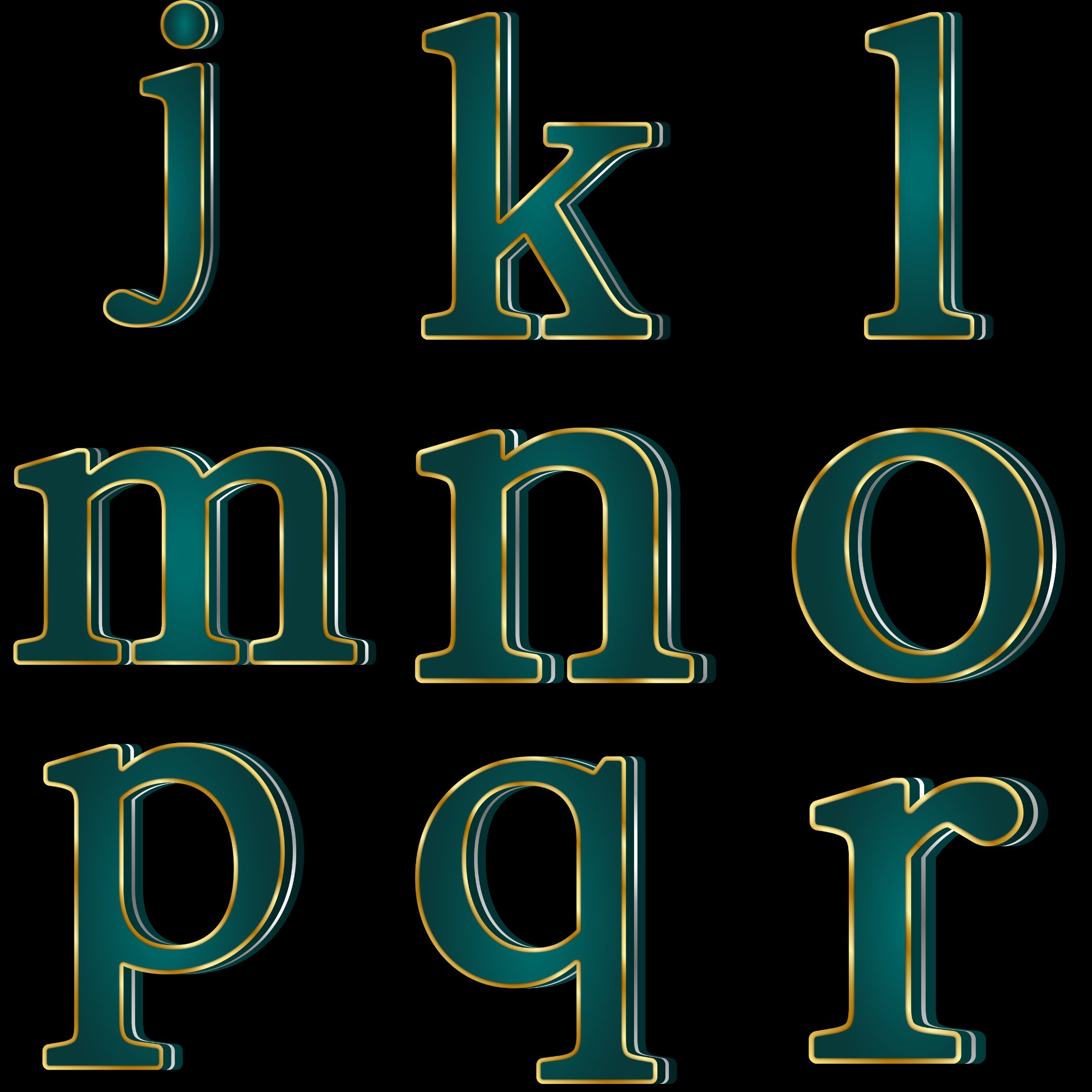 3D Elegant Font Clipart PNG SVG Bundle, Elegant Letters, Elegant ...