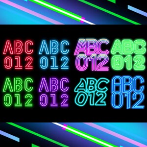 Neon Letters PNG SVG Clipart Bundle, Neon Alphabet, Neon Font Svg, Neon ...
