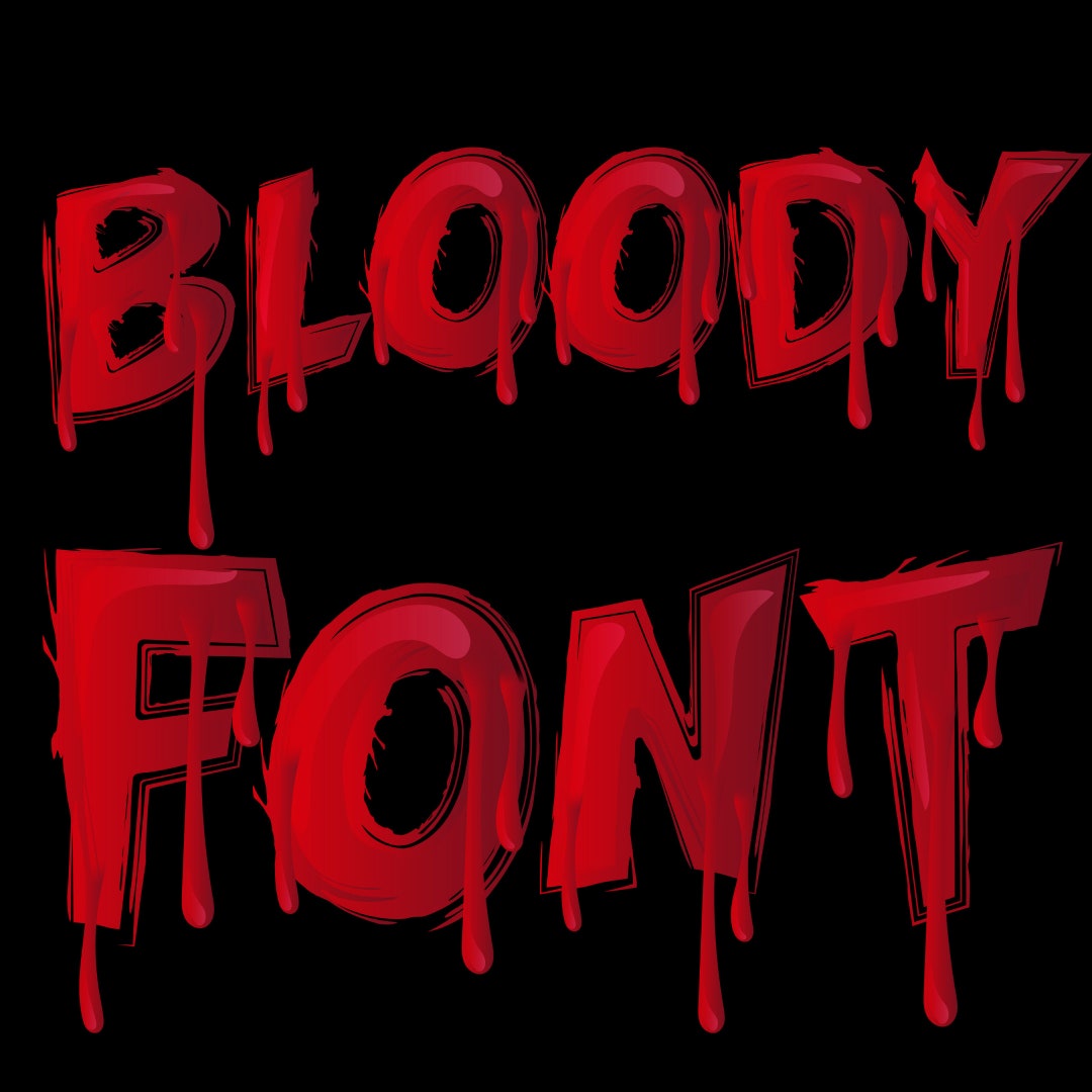 Bloody Font Clipart PNG SVG Bundle, Fuente de goteo Svg, Letras de ...